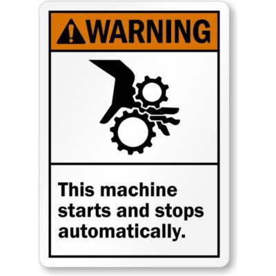 Automatic Machine Warning Aluminum Weatherproof Sign p1023 | eBay