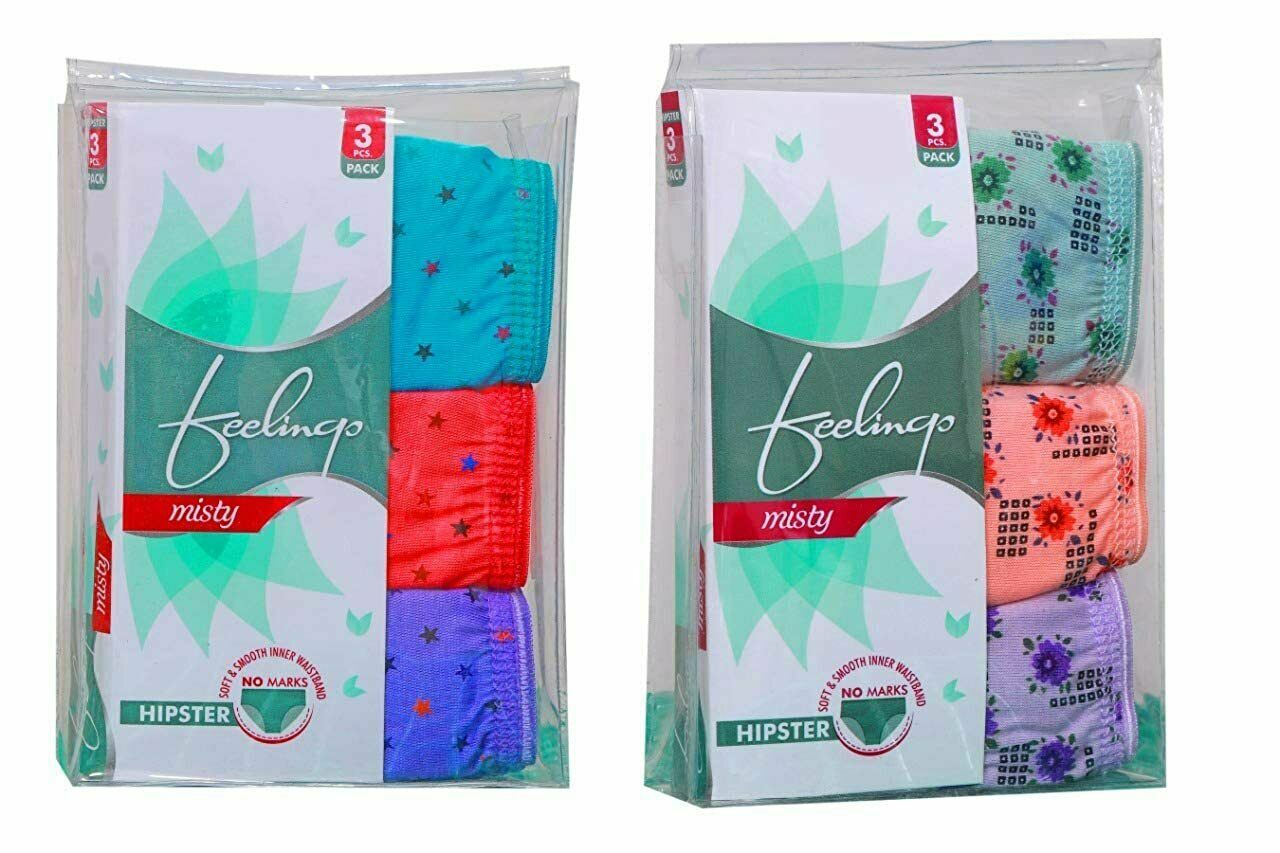 12no. VIP Feelings Misty Women Shimmer Elastic Print Hipster Multicolor ...