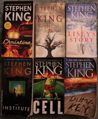 Stephen King books, lot of 6, Christine, Finder's Keepers, Lisey's ...
