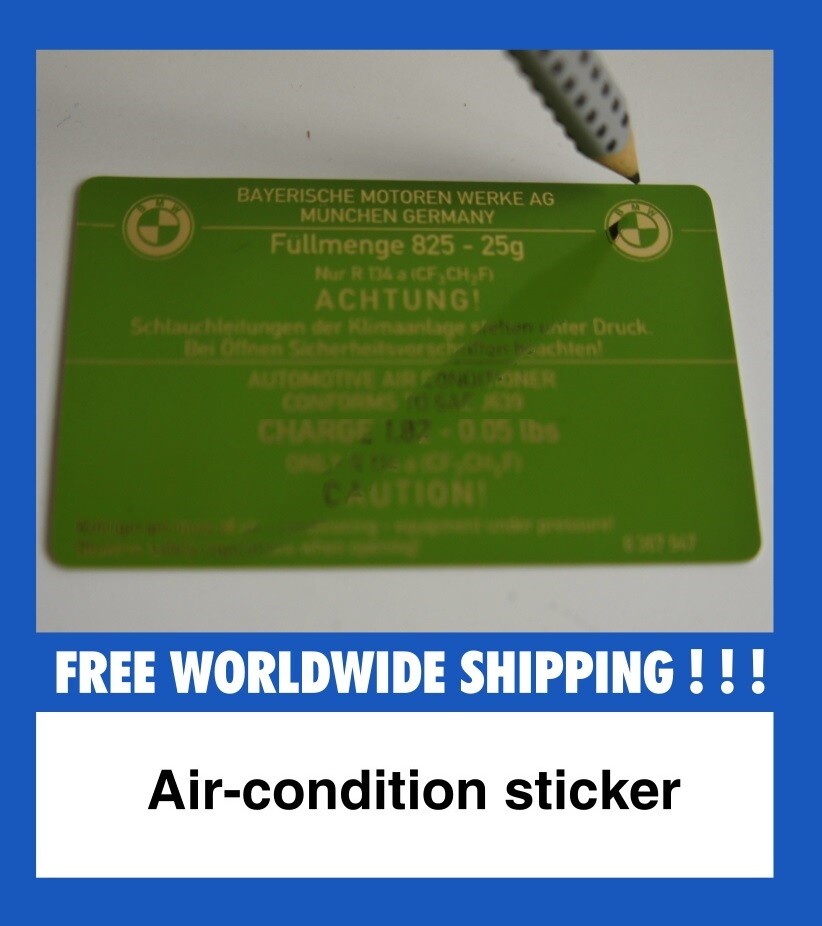 8367947 Air-Con sticker for BMW E36 E38 Retrofit 64508367947 BMW E36 ...