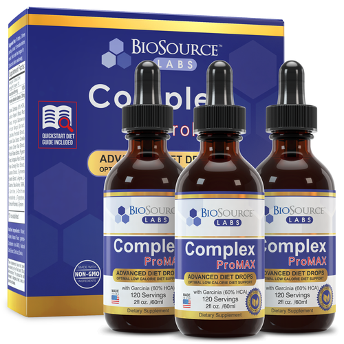 BioSource Labs Complex ProMAX Premium Diet Drops - 2 oz Bottle 3-Pack ...