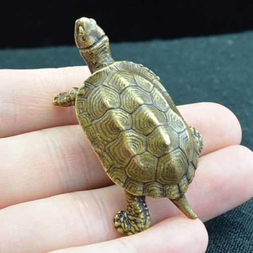 Brass Vintage Turtle Figurine Statue Animal Figurines Toys Desktop ...