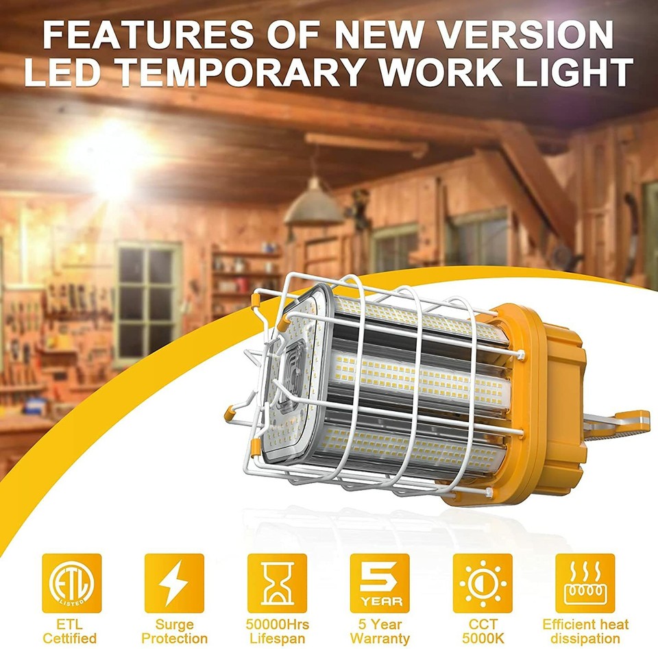 150W LED Temporary Work Light 21000 Lumen Construction Lights 5500K ...