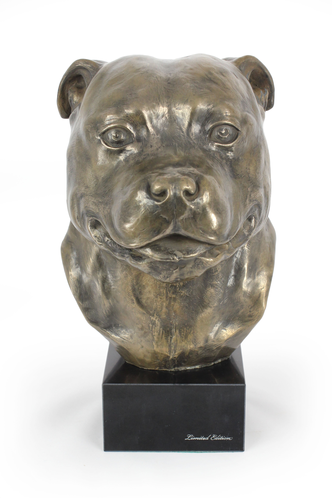 Staffordshire Bull Terrier, Staffy - dog bust, large statue, dog's head ...