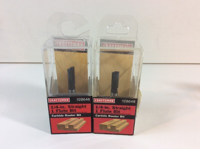 NEW CRAFTSMAN CARBIDE ROUTER BIT 1/4 28648 Lot 2 | eBay