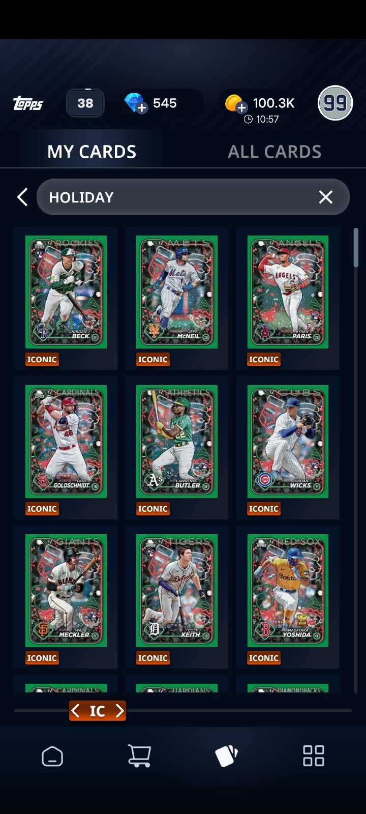 Topps Bunt DIGITAL - Topps Holiday Baseball '24 - Lot of 13 ICONIC | eBay