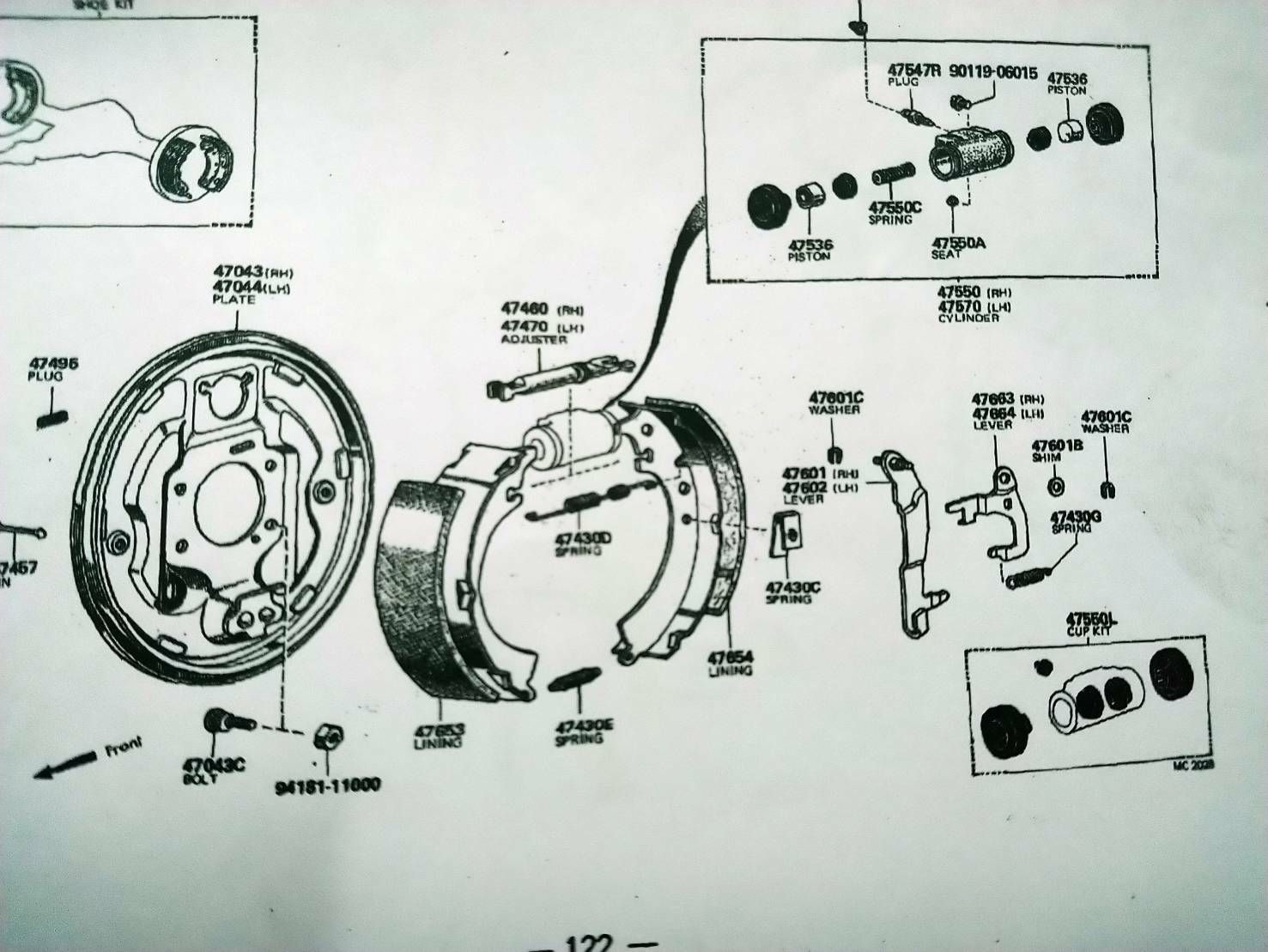 CELICA TA22 RA23 TA23 RA28 TA28 RA22 RA24 RA20 RA21 DRUM REAR BRAKE ...