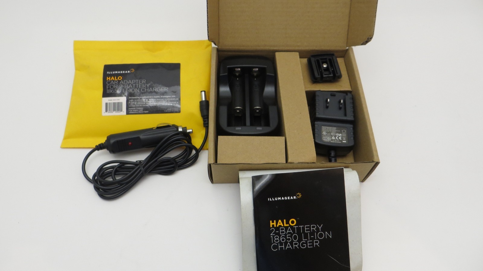 LOT of 2 of each Illumagear Halo 2-Battery Chargers & Car Adapters | eBay