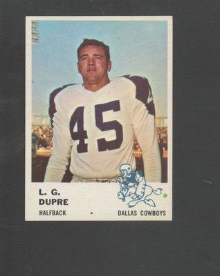 1961 Fleer Football Card #43 L.G. Dupre-Dallas Cowboys Near Mint+ Card ...