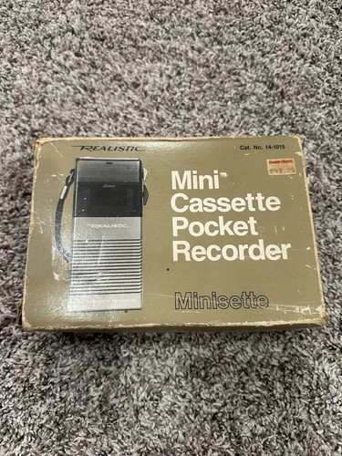 Realistic Minisette Handheld Microcassette Recorder 14-1015 Record Play ...