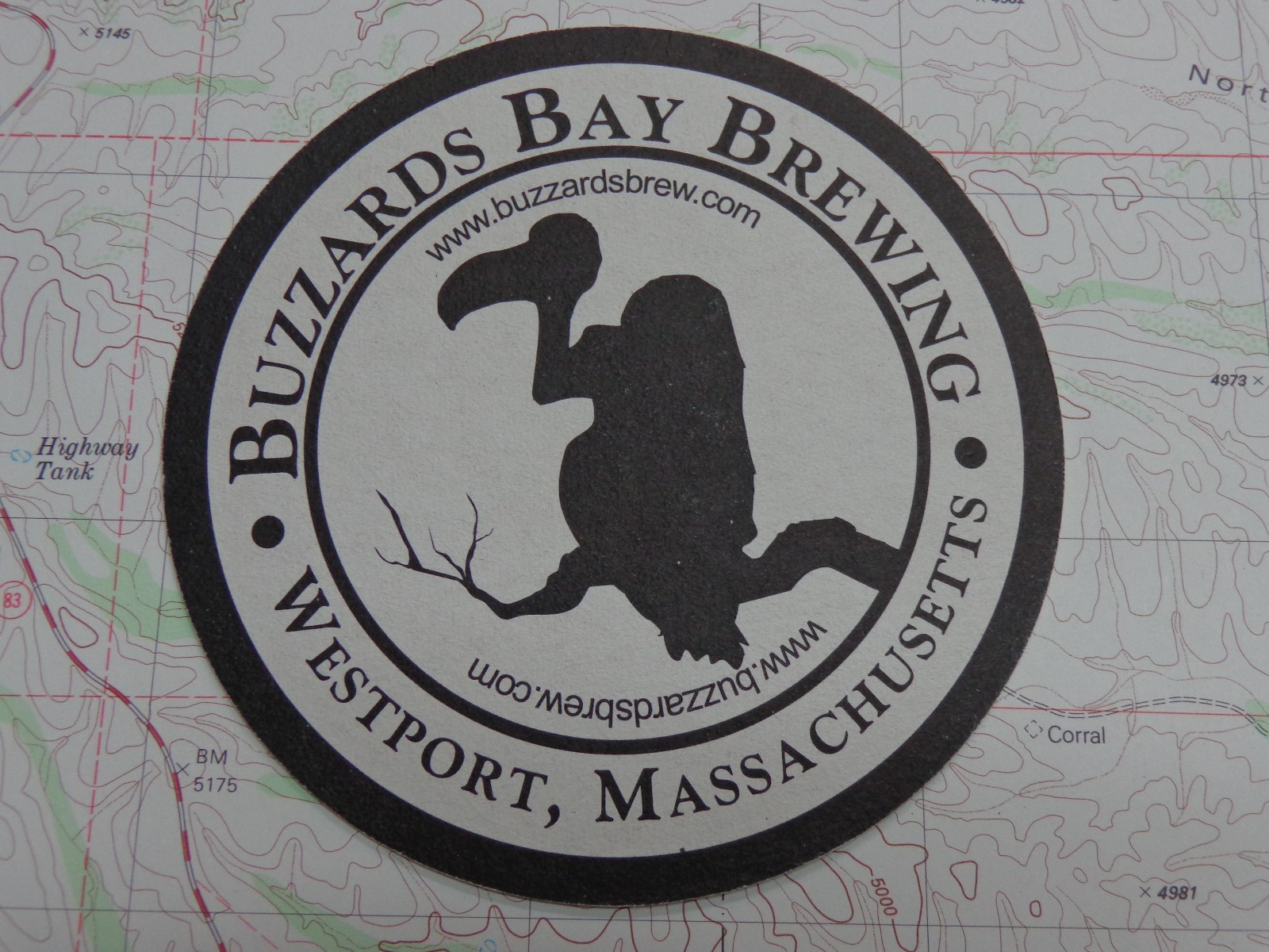 Beer Collectible Bird COASTER ~*~ BUZZARDS BAY Brewing ~ Westport ...