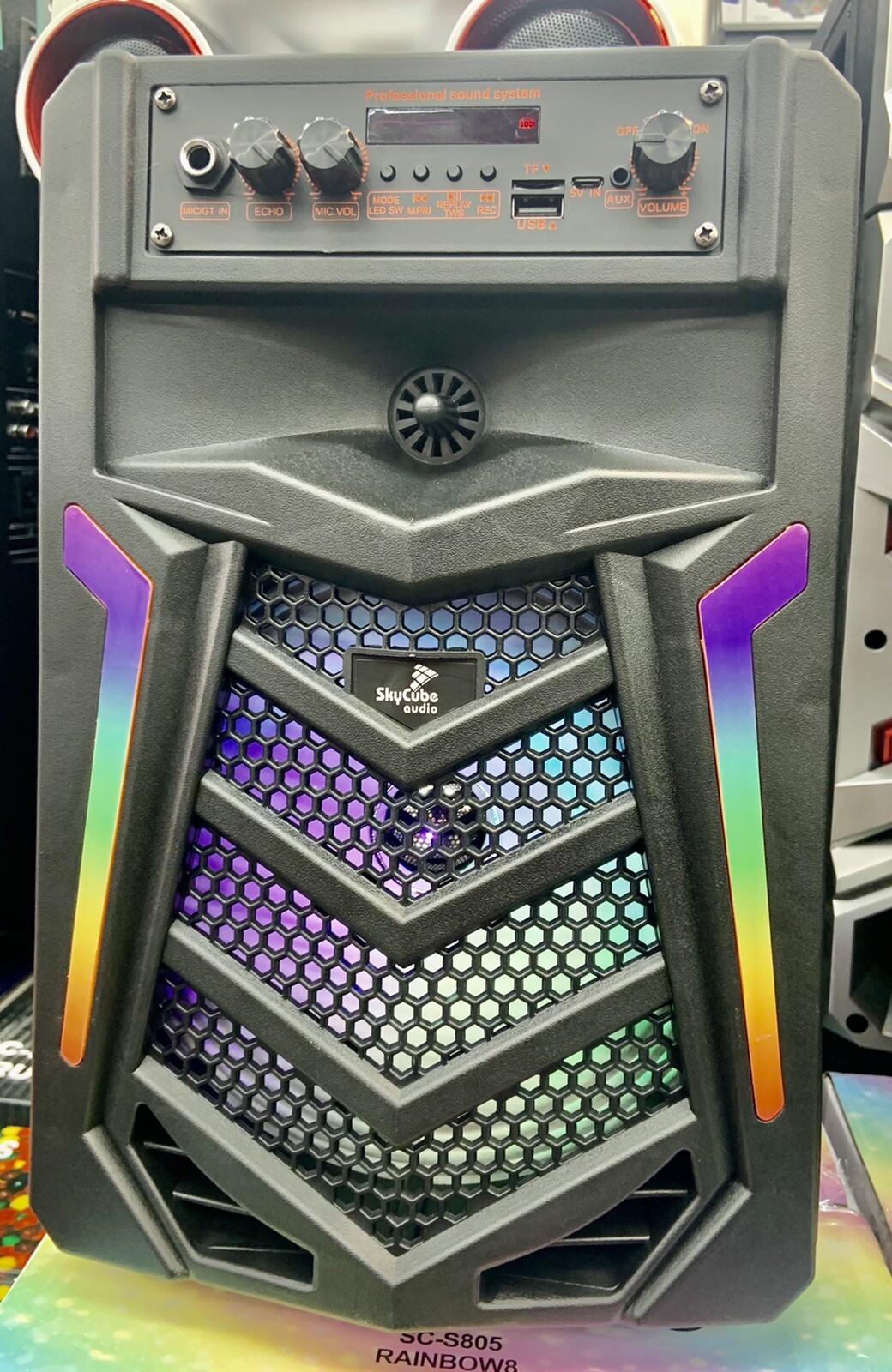 bluetooth speaker SkyCube 6000watt P.m.p.o Microphone Rechargeable ...