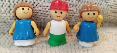 Playskool Lil Playmates 3 Little People Movable Arms Torso Heads ...