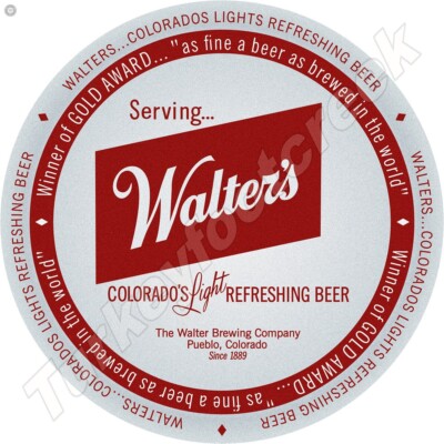 WALTER'S BEER 11.75" ROUND METAL SIGN | eBay