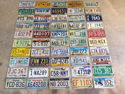 LOT OF ALL 50 USA STATES SET OF LICENSE PLATES | eBay