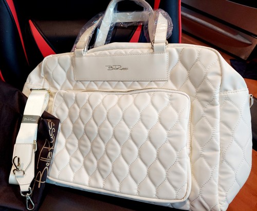 Bella Russo Large Weekender Duffle Bag Cream 17.7” X 13” New With Tag ...