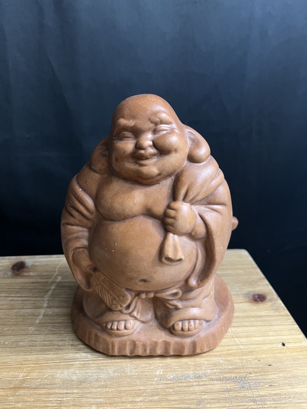 VINTAGE RARE Twin Winton? CALIFORNIA Smiling Buddha Pottery 8" NAPKIN ...
