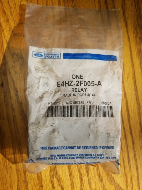 Genuine OEM Ford E4hz-2f005-a Relay E4HZ2F005A Old Stock for sale ...