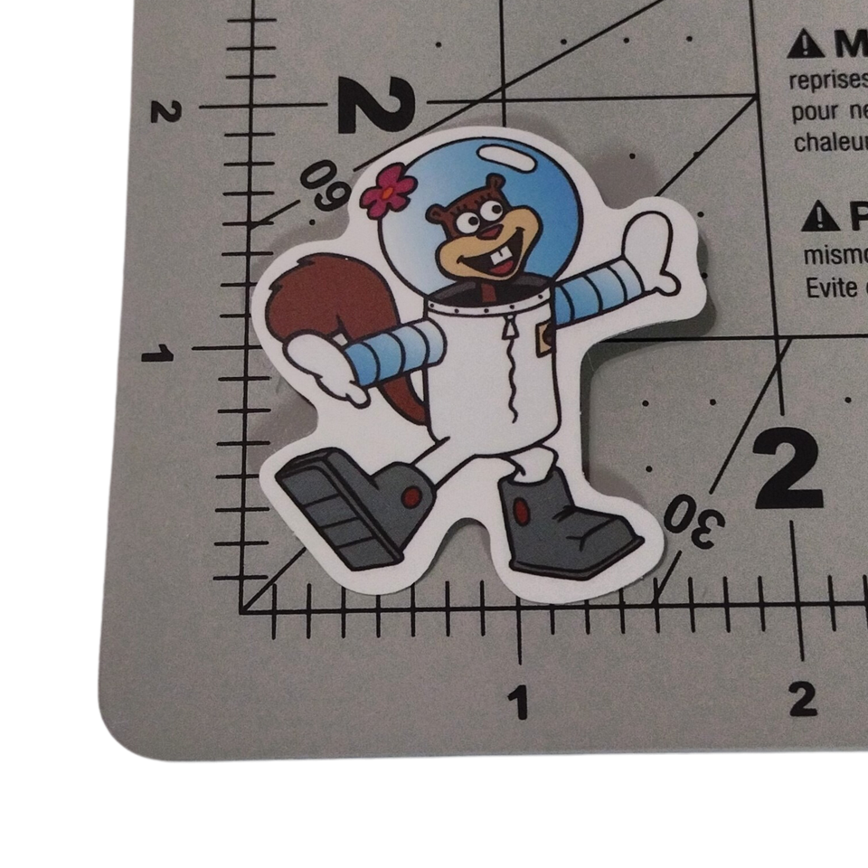 Spongebob Squarepants Happy Walking Sandy Sticker | eBay