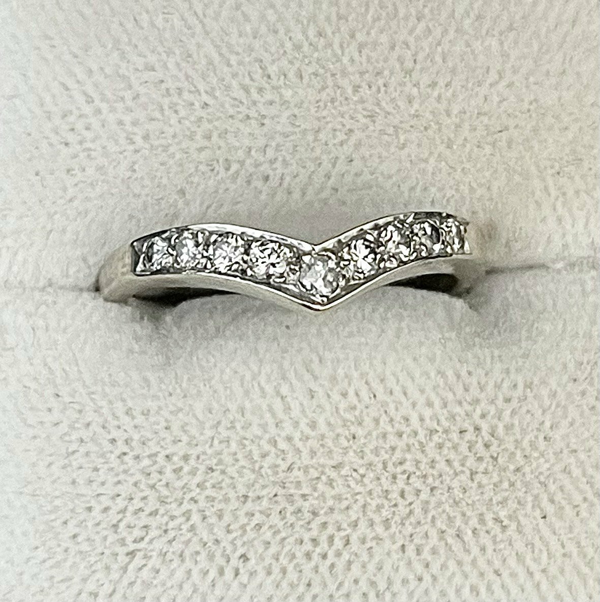 1940s Unique Design SWG with 9 Diamonds Ring $5K Appr… - Gem