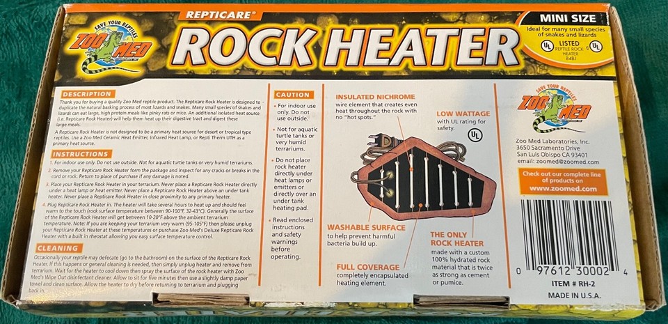 Rock heater for Reptiles mini size Zoo Med (Local Pickup Only) | eBay
