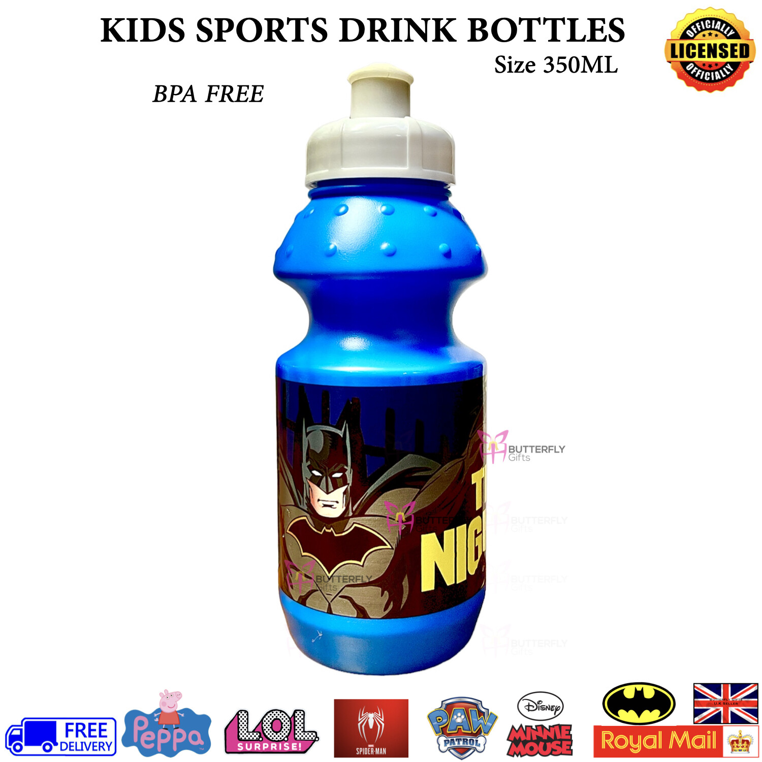 KIDS CHARACTER WATER DRINKS JUICE CHILDREN'S SCHOOL PICNIC SPORTS ...