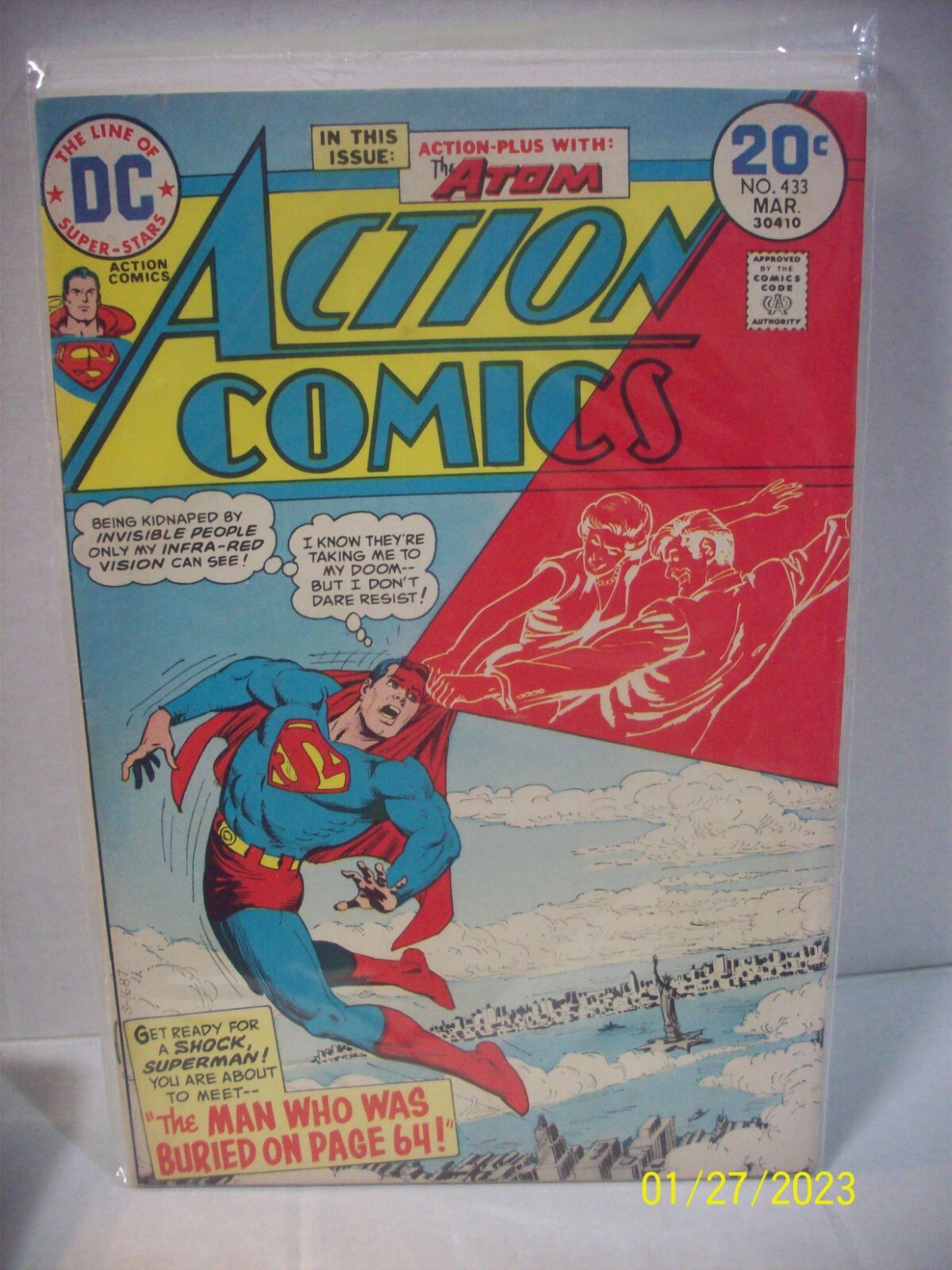 Action Comics 433 Silver Age DC Comics 20 cent cover Curt Swan The Atom ...