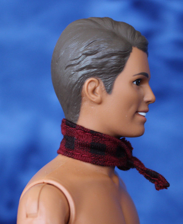 2pc Red Black Western Cowboy BANDANA fits 12" Lone Ranger Ken doll ...