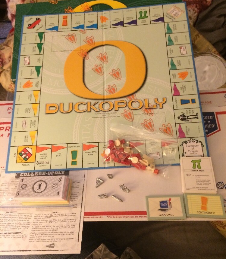 DUCKOPOLY... A University of Oregon themed Monopoly Game-DUCK POWERed ...