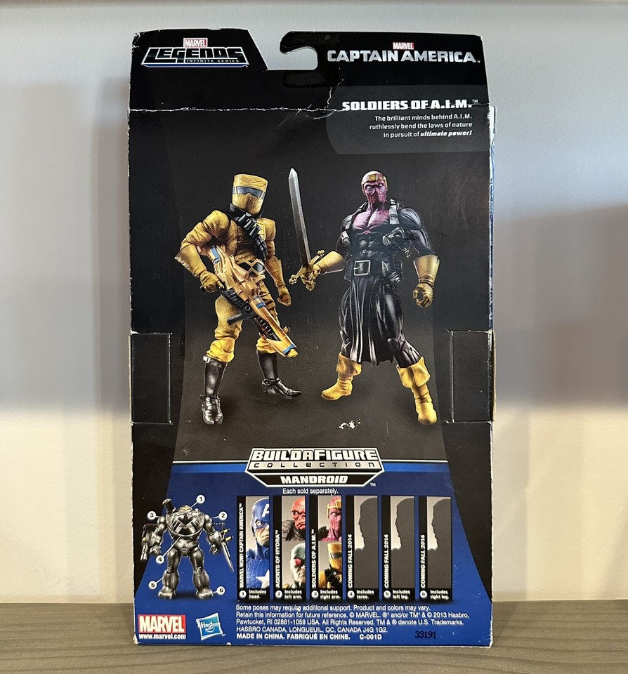 MARVEL LEGENDS 6" MODERN BARON ZEMO MANDROID CAPTAIN AMERICA MOVIE ...