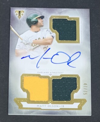 Matt Olson 2018 Topps Triple Threads Patch Autograph Auto RPA /75 ...