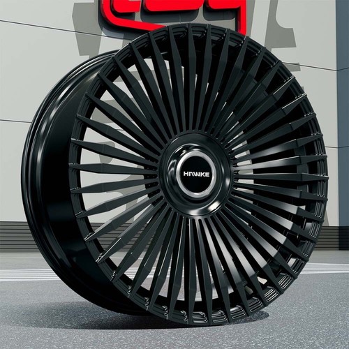 ROLLS ROYCE GHOST 22" HAWKE ASPRAY x 4 Alloy Wheels 5-120 Gloss Black ...