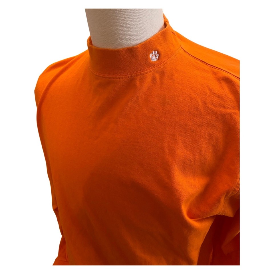 Clemson Tiger Paw Callaway Golf Orange Mock Neck Long Sleeve Shirt Men ...