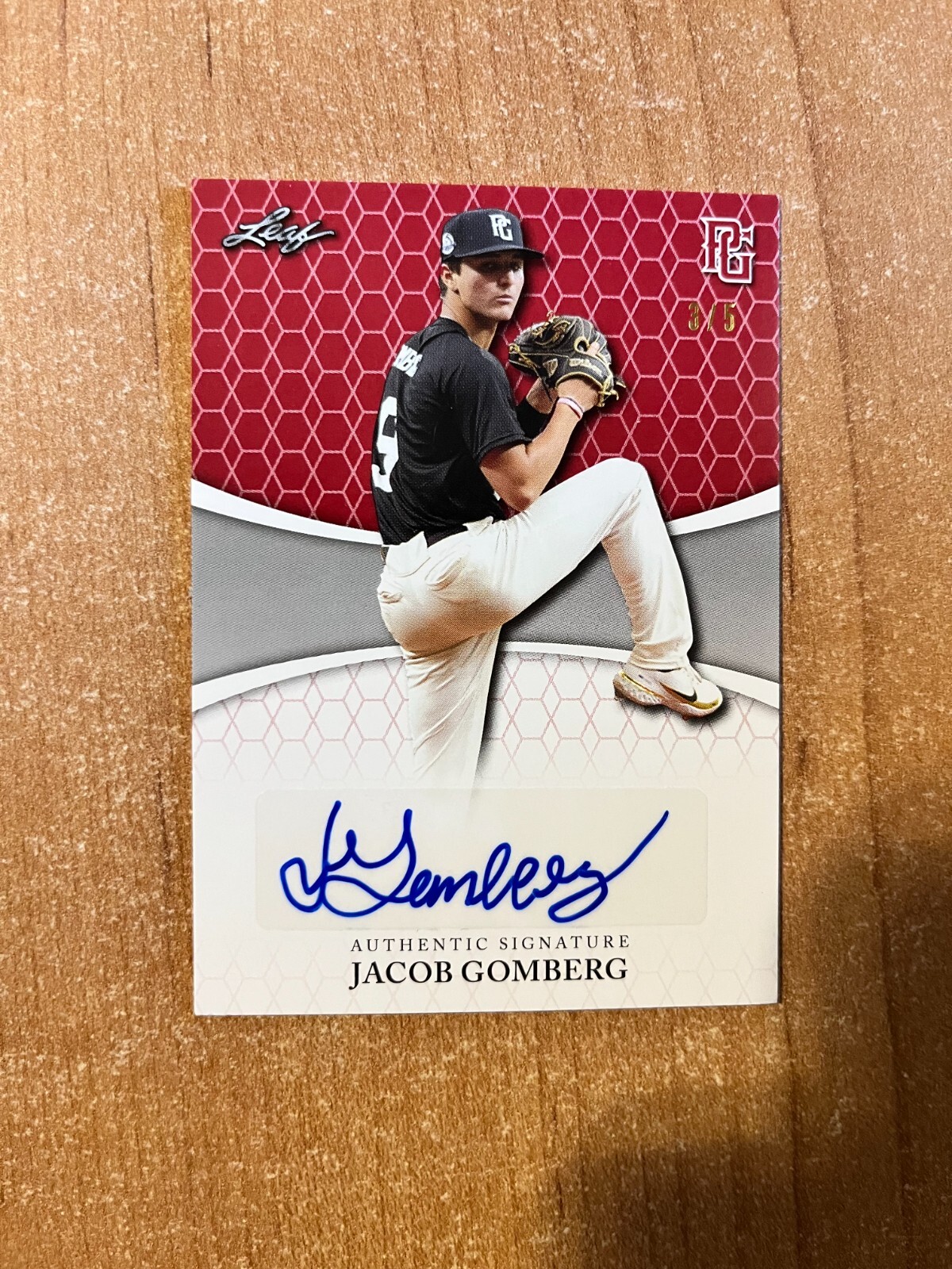 2022 Leaf Perfect Game National Showcase - Jacob Gomberg - Red Auto #d ...