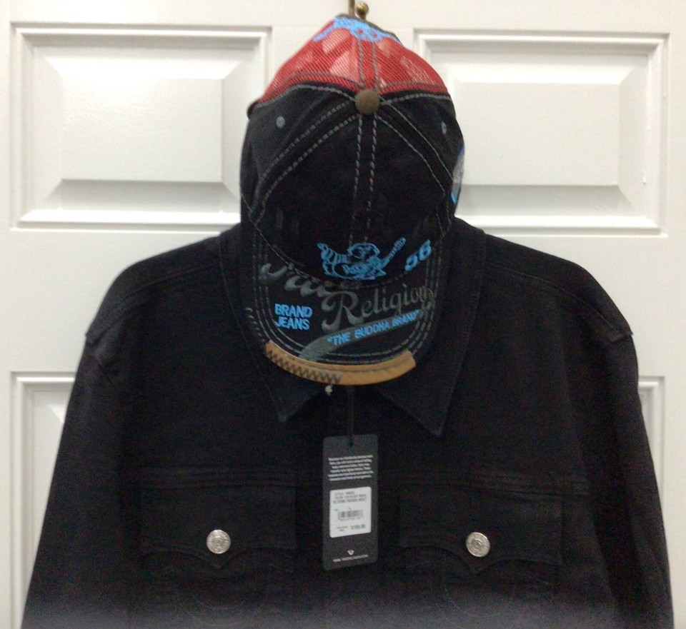 TRUE RELIGION SN DENIM TRUCKER JACKET Size L With TRUE RELIGION TRUCKER ...