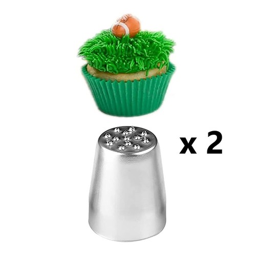 2 GRASS HAIR ICING NOZZLE FUR NEST PIPING TUBE TIP CUP CAKE DECORATING ...