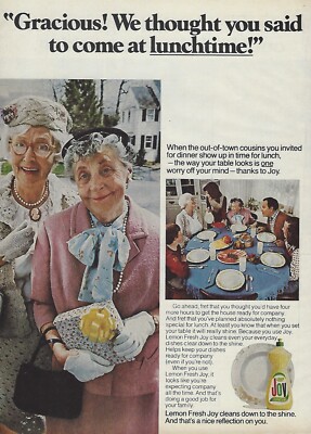 1975 Lemon Fresh Joy Dish Soap Lunchtime Cousins vintage Print Ad ...