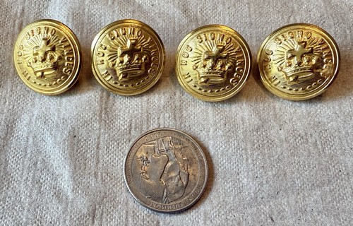 RARE VINTAGE LOT OF 4 KNIGHTS TEMPLAR MASONIC LARGE BUTTONS WATERBURY ...