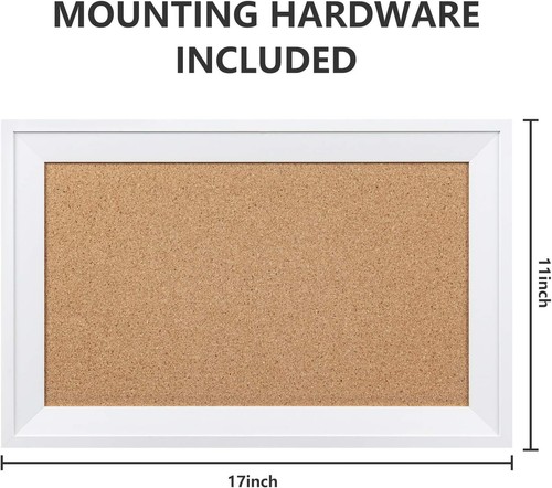 11X17 Inch Eco-friendly Cork Pinboard With 20 Push Pins For Home Office ...