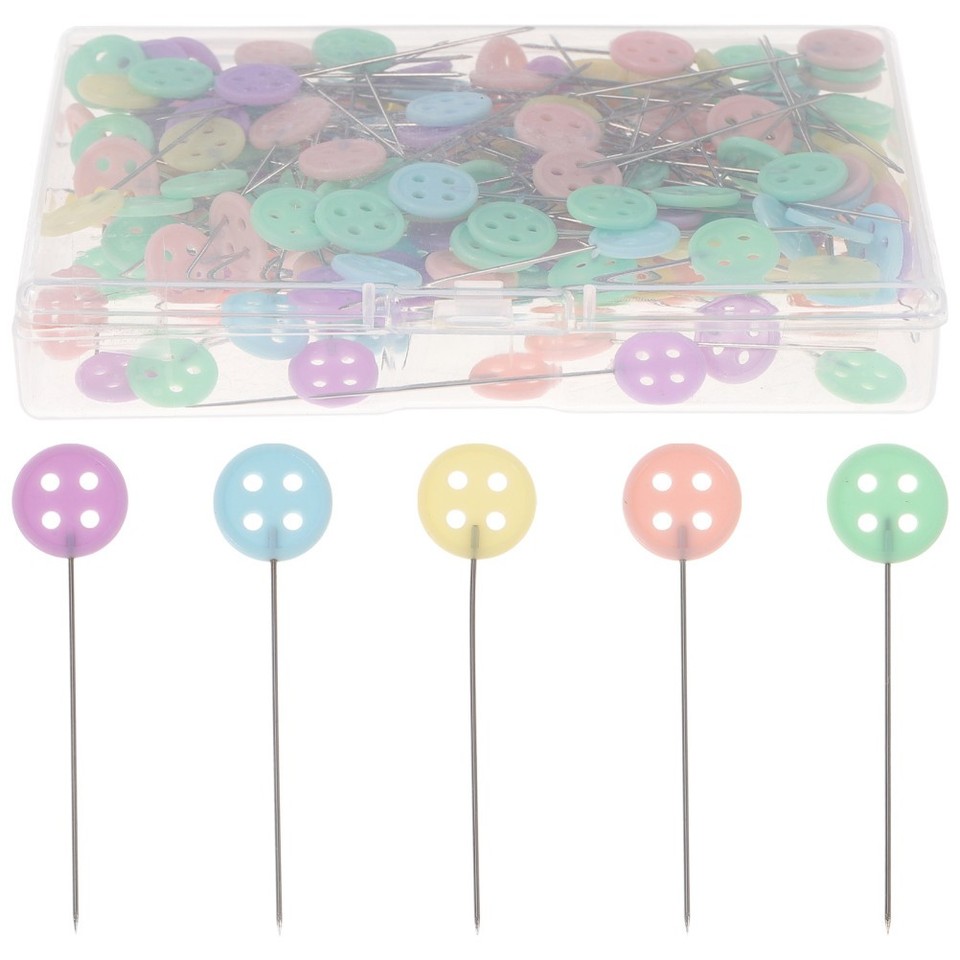 200Pcs Flat Head Button Pins for Marking and Decorating Sewing Projects ...