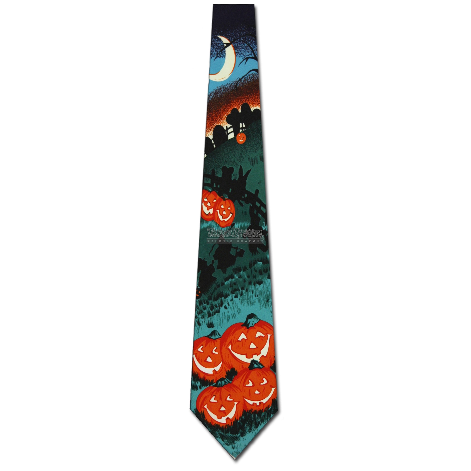 Halloween Tie Pumpkin Patch Neckties Trick or Treat Mens Holiday Neck ...