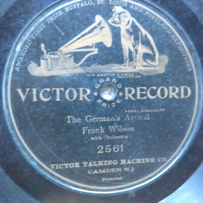 78 rpm Victor 2561, Frank Wilson, German's Arrival, yodel, one sided ...