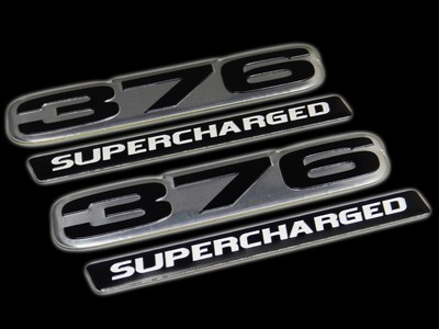 VMS 2 CHEVY 376 CI SUPERCHARGED ENGINE SMALL BLOCK ALUMINUM EMBLEM ...