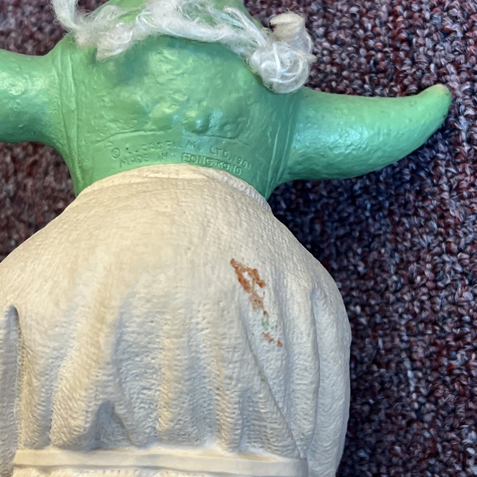 VINTAGE 1981 KENNER STAR WARS YODA 8" RUBBER LATEX HAND PUPPET LUCAS ...