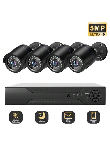 sansco 3K Lite AHD Security Camera System Outdoor, 4CH H.265+ DVR And ...