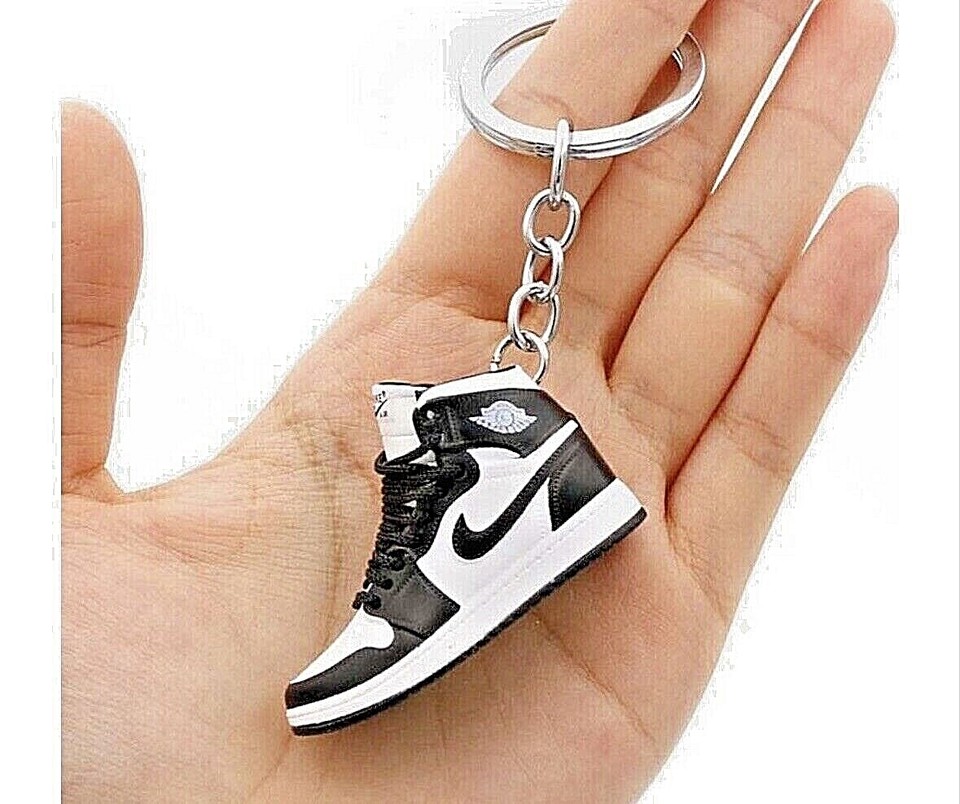 Mini Nike Keyring Sneakers 🔥3D Jordan 1 keychain Trainer Sports Shoe ...