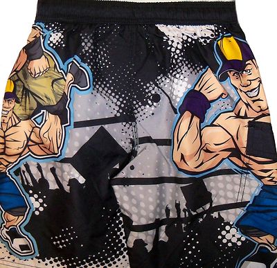 WWE John Cena Cartoon SWIM TRUNKS New Childs 4-5 XSmall 6-7 Small BOY ...
