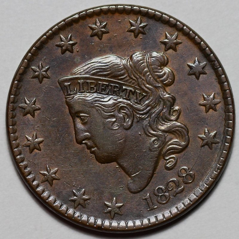 1828 Coronet Head Large Cent - Large Narrow Date - US 1c Copper Coin | eBay