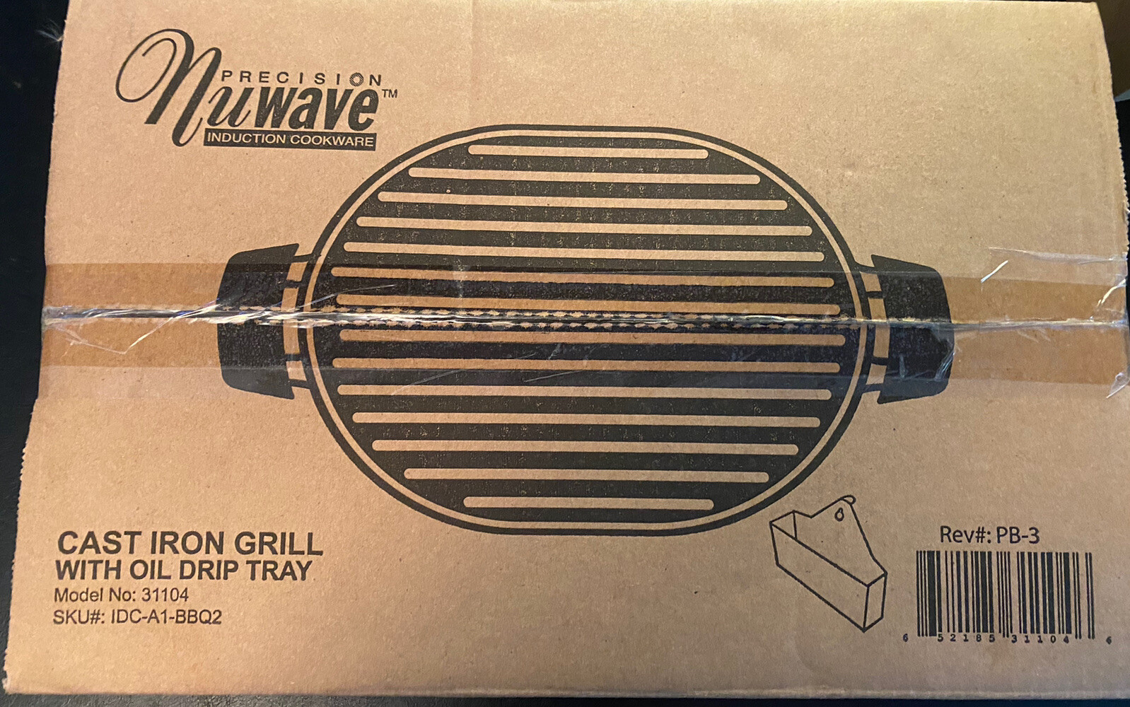 Precision NuWave Cast Iron Grill with Oil Drip Tray Model No. 31104 New ...