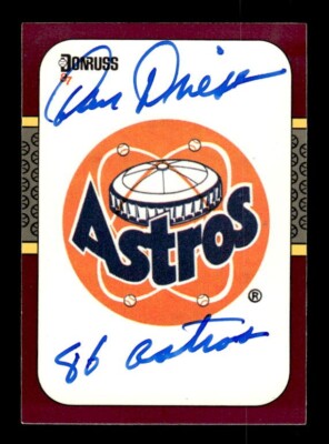 DAN DRIESSEN SIGNED 1987 DONRUSS #250 "86 ASTROS" ON-CARD AUTO ...